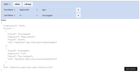 React Querybuilder Chakra Example Codesandbox