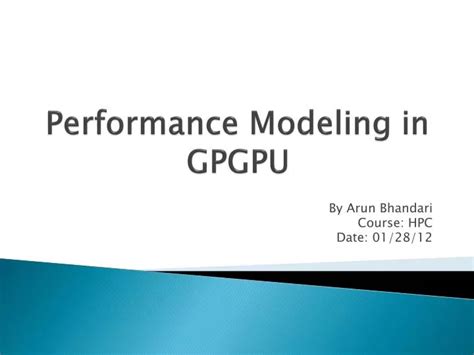 Ppt Performance Modeling In Gpgpu Powerpoint Presentation Free