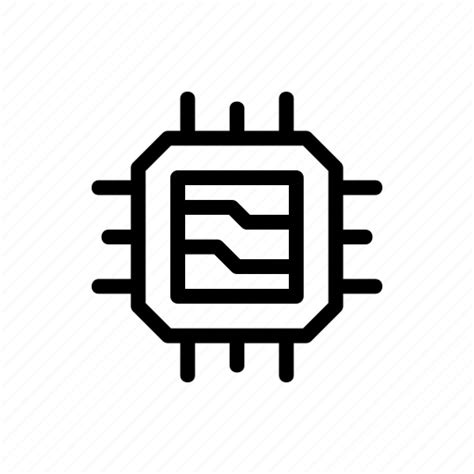 Microchip Sensor Processor Cpu Electronics Icon Download On Iconfinder