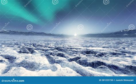 3d Rendering Of The Planetary Surface Stock Illustration Illustration Of Northern Nature