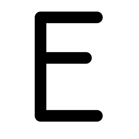 Letter E Black Icons Free Download Svg Png 