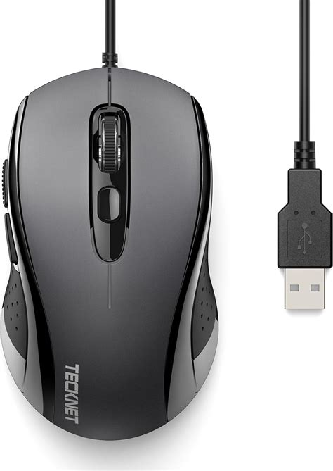 Tecknet Wired Optical Usb Mouse 3600 Dpi Tracking Gaming Grade