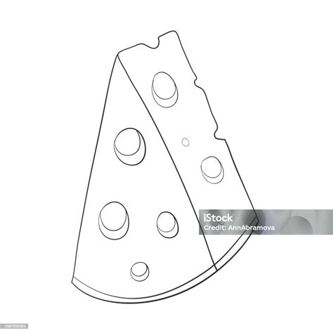 라인 스타일의 치즈 조각 음식 우유 제품 색칠 공부 벡터 일러스트레이션 건강한 식생활에 대한 스톡 벡터 아트 및 기타 이미지 건강한 식생활 그릇 농장 Istock