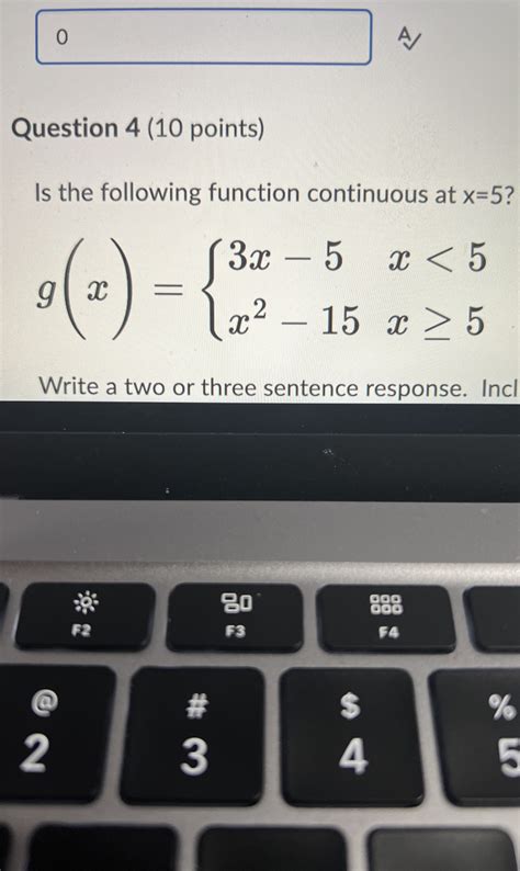 Solved Question 4 10 ﻿pointsis The Following Function