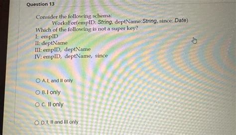 Solved Consider The Following Schema Worksforempid