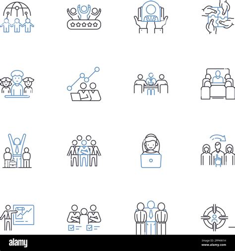 Training Workshop Line Icons Collection Learning Development Skills