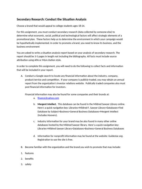 Conducting A Situation Analysis Pdf Brand Drink