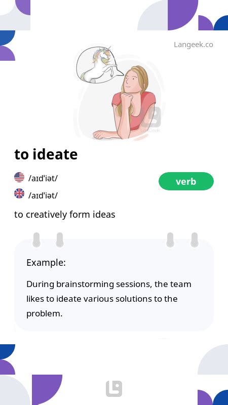 Definition And Meaning Of Ideate Picture Dictionary