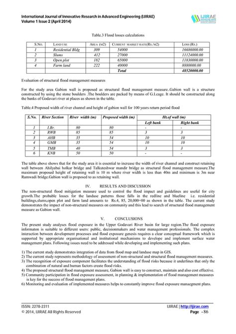 Evaluation Of Non Structural And Structural Flood Management Measures Pdf Civil Engineering