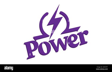Power Word Lettering Calligraphy Power Stock Vector Image Art Alamy