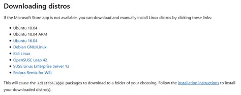 Missing Wsl Appx Links For Ubuntu 1804 · Issue 579 · Microsoftdocs