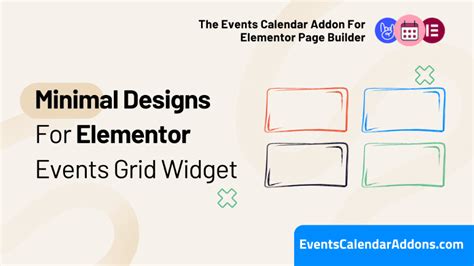 Minimal Designs For Elementor Events Grid Widget