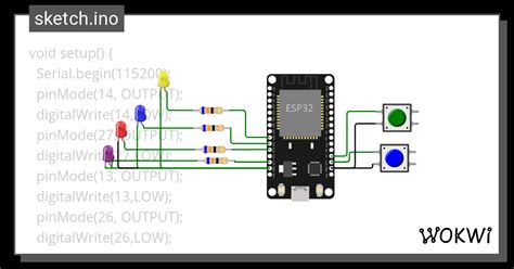 Proyectoled Wokwi Esp32 Stm32 Arduino Simulator
