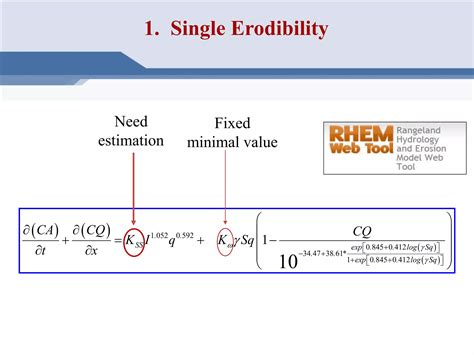 A Parametrization Approach To Estimate Erodibility Ppt