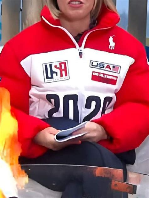 Today Dylan Dreyer Team Usa Jacket Olympic Colorblock Puffer Jacket