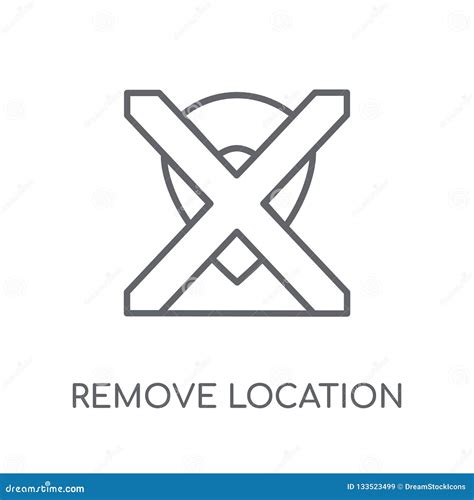 Remove Location Icon Trendy Remove Location Logo Concept On White Background From Maps And