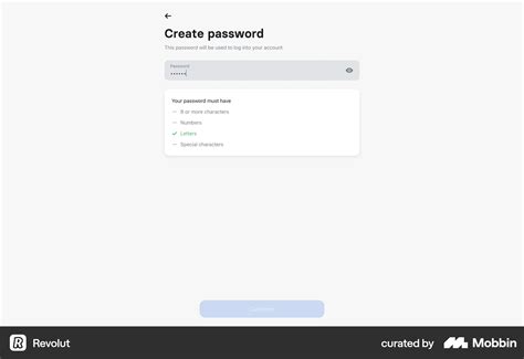 Revolut Web Password Entry Mobbin