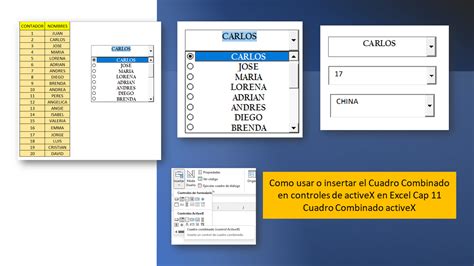 Como Usar O Insertar El Cuadro Combinado En Control De Activex En Excel Cap 11 Sepamosexcel
