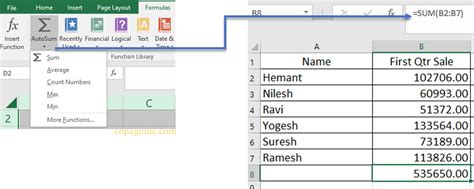 Autosum In Excel