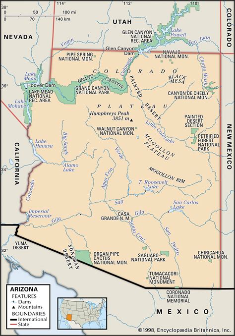 Arizona Geography Facts Map And History Britannica