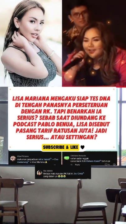 Lisa Mariana Siap Tes Dna Tapi Pasang Harga Fantastis Terkini Artis