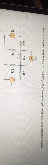 Solved Consider The Given Circuit Where V1 11 V And V2