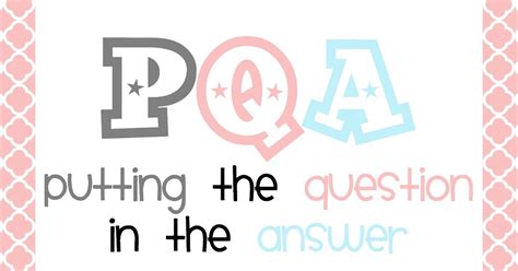 Classroom Freebies PQA