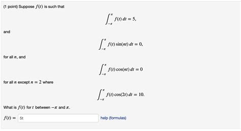 Solved Please Help Solve This point Suppose 𝑓 𝑡 f t Chegg com