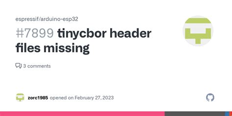 Tinycbor Header Files Missing Issue Espressif Arduino Esp GitHub