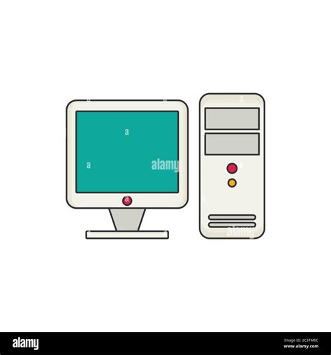 Computer Flat Vector Stock Vector Image And Art Alamy