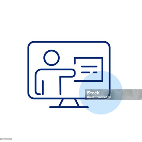 온라인 프레젠테이션을 하는 교수 대화형 학습 경험 Virtual 강의 및 세미나 픽셀 퍼펙트 아이콘 개념에 대한 스톡 벡터 아트 및 기타 이미지 Istock