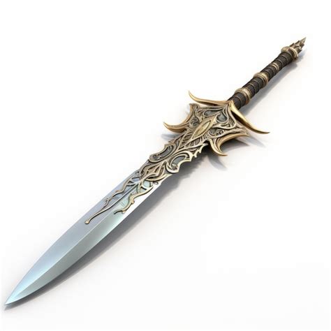 Realistic 3d Rapier Sword Of The Wydwald For Sale Premium Ai Generated Image