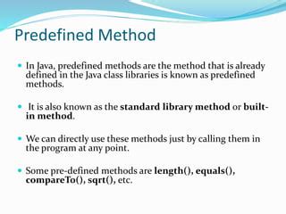 Methods In Java PPT