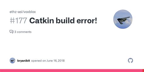 Catkin Build Error · Issue 177 · Ethz Aslvoxblox · Github