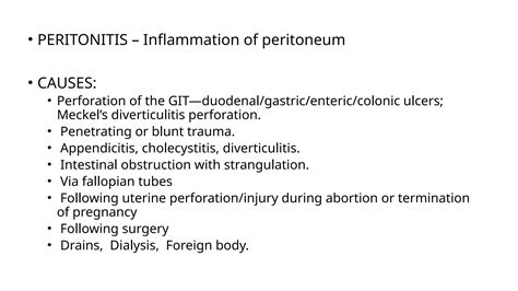Approach To A Patient With Peritonitis Pptx