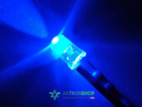 หลอดแอลอีดี 5 มิล สีน้ำเงิน พร้อมสายไฟ 5 12v Artronshop บอร์ดอิเล็กทรอนิกส์ Arduino Esp32