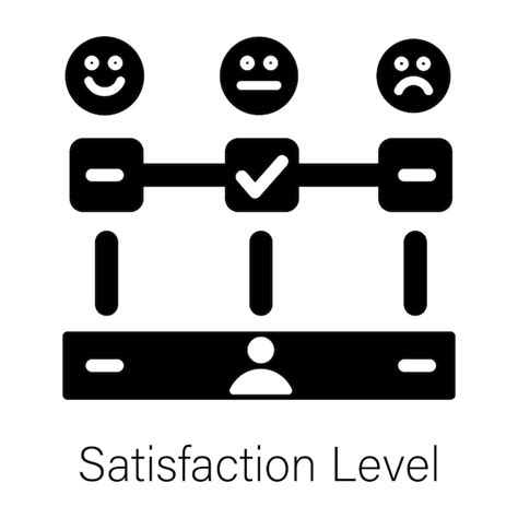Premium Vector A Filled Style Icon Of Customer Satisfaction Level