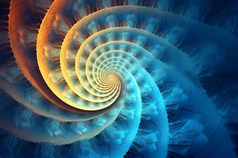 Premium AI Image Fibonacci Spiral Background AI