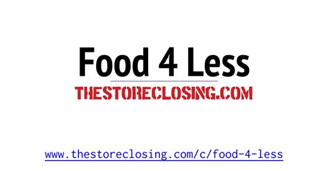 Food 4 Less Store Closing