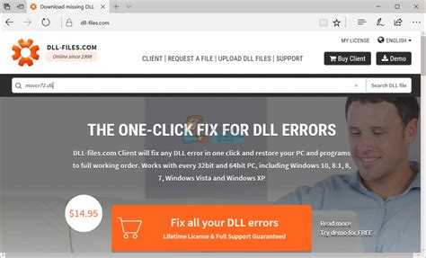 Fix MSVCR71 Dll Is Missing