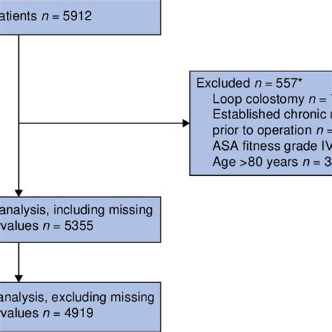 Study Flow Chart Analysing The Effect Of Defunctioning Loop Ileostomy