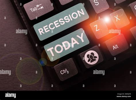 Writing Displaying Text Recession Concept Meaning The Process Of Progressive Decrease In