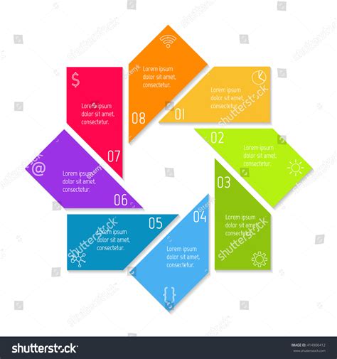 Circular Connected Infographic Diagram Flower Chart Stock Vector Royalty Free 414900412
