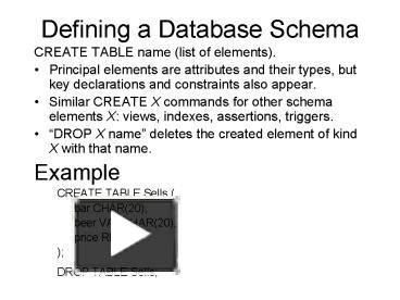 PPT Defining A Database Schema PowerPoint Presentation Free To Download Id 313ae YjhhO