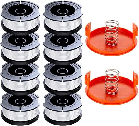 Lot De 8 Bobines De Fil Coupe Bordure Compatible Black And Decker