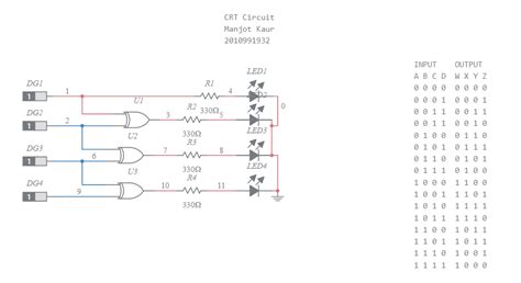 binary to grey code multisim live