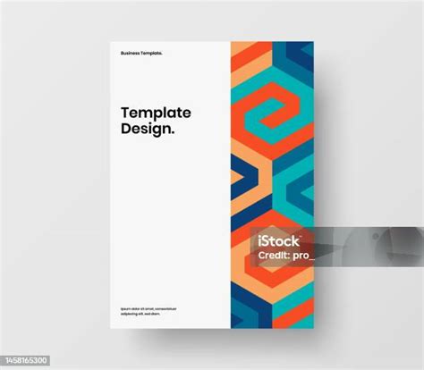 놀라운 기하학적 육각형 팜플렛 그림 깨끗한 전단지 벡터 디자인 개념입니다 0명에 대한 스톡 벡터 아트 및 기타 이미지 0명 A4 용지 개념 Istock