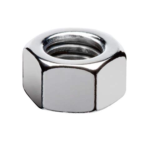 Everbilt 38 In 24 Chrome Hex Nut 3 Pack 800224 The Home Depot