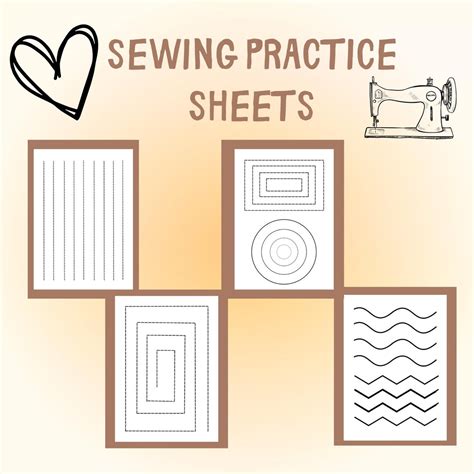 Printable Sewing Practice Worksheets Learn To Sew Practice Sheets