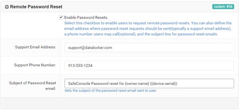 password reset email subject formatting is incorrect datalocker support